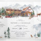 Elegant Winter Mountain Ski Chalet Wedding Tri-Fold Invitation | Zazzle