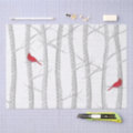 Elegant Winter Red Cardinal Botanical Woodland Tissue Paper | Zazzle
