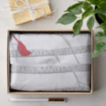 Elegant Winter Red Cardinal Botanical Woodland Tissue Paper | Zazzle