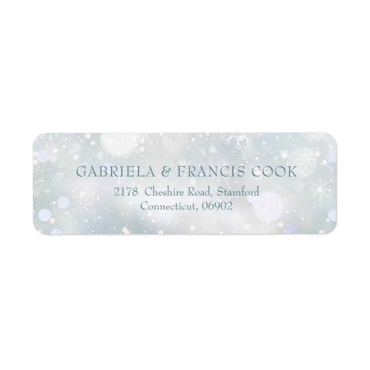 Elegant Winter Snowflakes Return Address Label | Zazzle