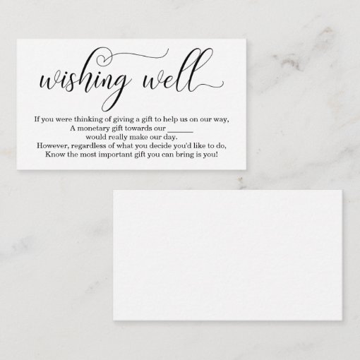 Elegant Wishing Well for Wedding Invitation | Zazzle