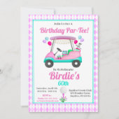 Elegant Women's Golf Party Cart Birthday Invitation | Zazzle