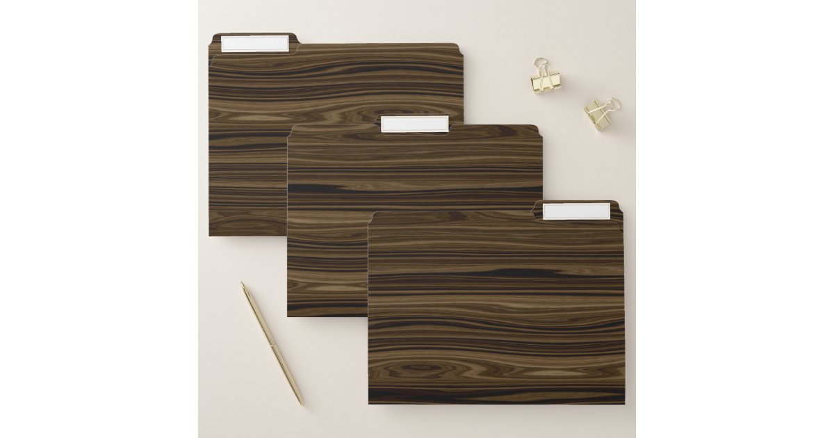 Elegant Wood 2 File Folder | Zazzle