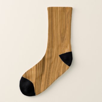 Elegant Wood grain style Socks | Zazzle
