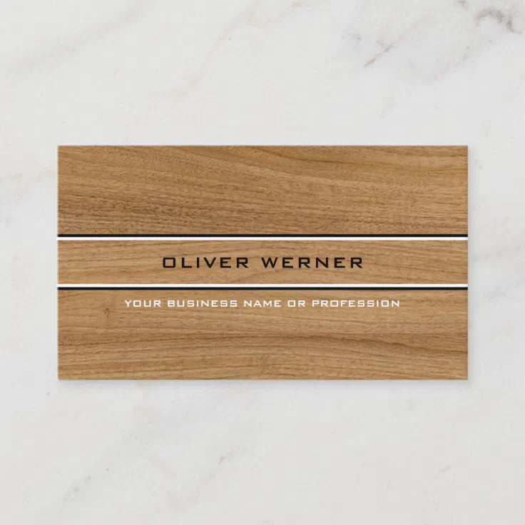 elegant wood texture rustic business card | Zazzle