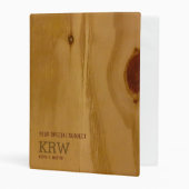 elegant wood texture /rustic to-personalize mini binder | Zazzle