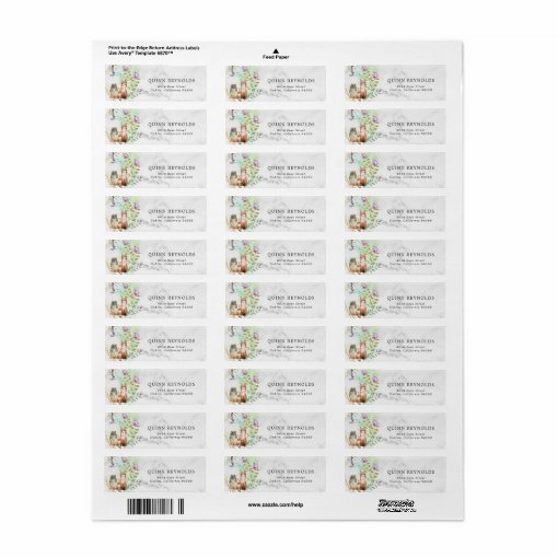 Elegant Woodland Animals Return Address Label | Zazzle