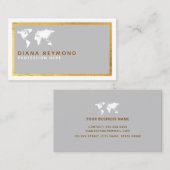 elegant world map business card | Zazzle