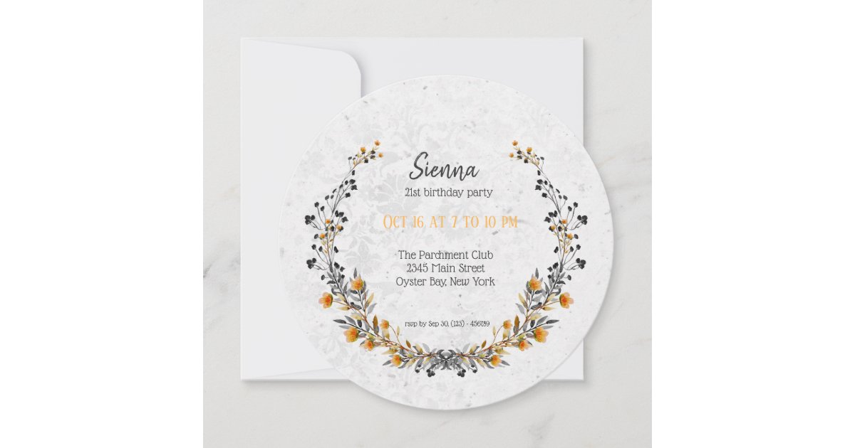 Elegant Wreath for all occassions Invitation | Zazzle