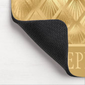 Elegant Yellow Gold Art Deco Monogram Mouse Pad | Zazzle