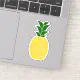Elegant Yellow Pineapple Sticker | Zazzle