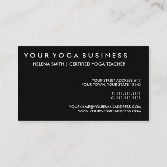Elegant Yoga Center / Yoga Business / Teacher's Business Card | Zazzle