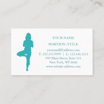 Elegant Yoga Instructor Business Card | Zazzle