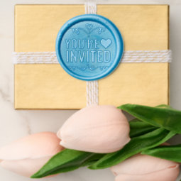 Elegant Youre Invited Party Invitation Wax Seal Sticker | Zazzle