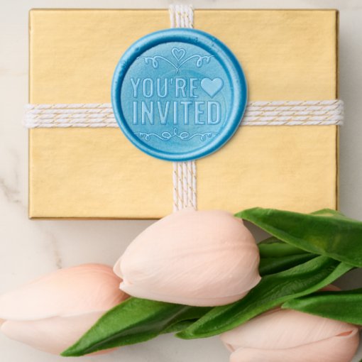 Elegant Youre Invited Party Invitation Wax Seal Sticker | Zazzle