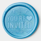 Elegant Youre Invited Party Invitation Wax Seal Sticker | Zazzle