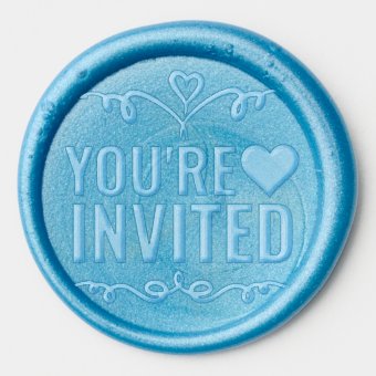 Elegant Youre Invited Party Invitation Wax Seal Sticker | Zazzle