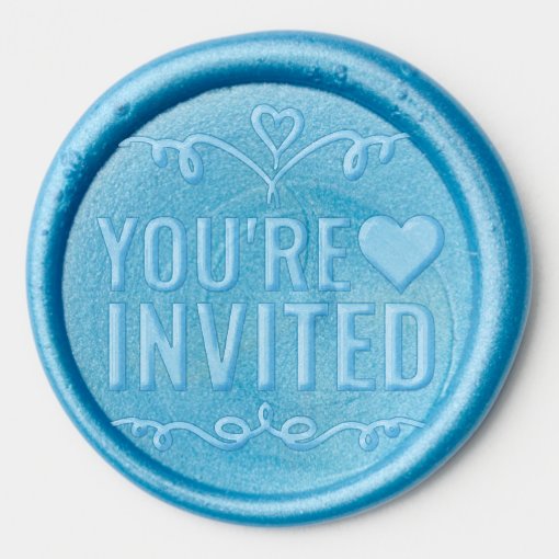 Elegant Youre Invited Party Invitation Wax Seal Sticker | Zazzle