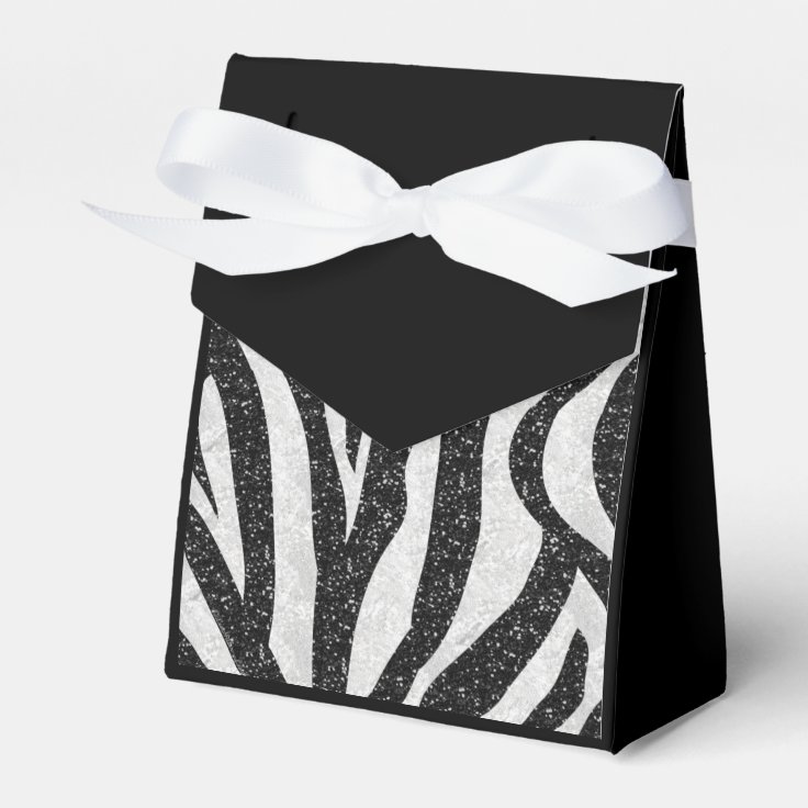 Elegant Zebra Print Favor Box | Zazzle