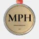 Elegantly Simple Gold MPH Graduation Metal Ornament | Zazzle