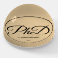 Elegantly Simple Gold Name Year PhD Graduation Paperweight | Zazzle