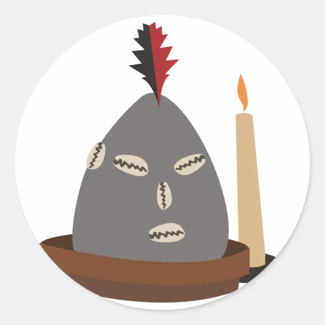 Elegua Statue Classic Round Sticker | Zazzle