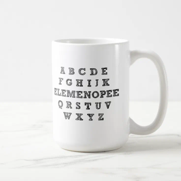Elemenopee Alphabet Funny Mug | Zazzle