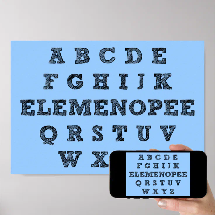 Elemenopee Alphabet Funny Poster Sign | Zazzle
