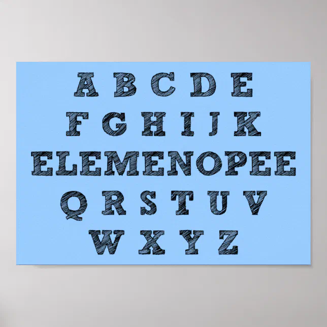 Elemenopee Alphabet Funny Poster Sign | Zazzle