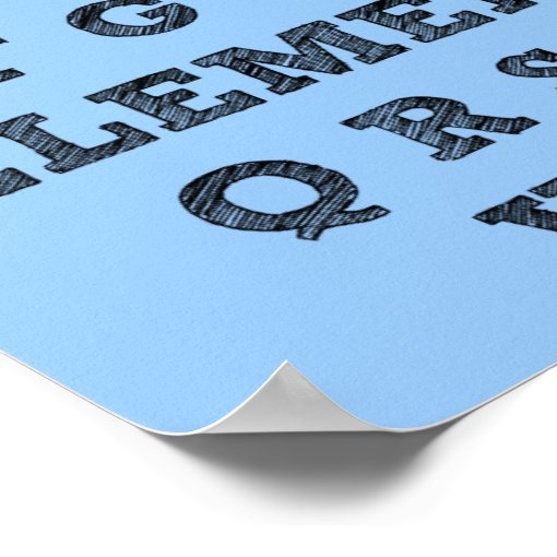 Elemenopee Alphabet Funny Poster Sign | Zazzle