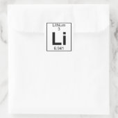 Element 003 - Li - Lithium (Full) Square Sticker | Zazzle