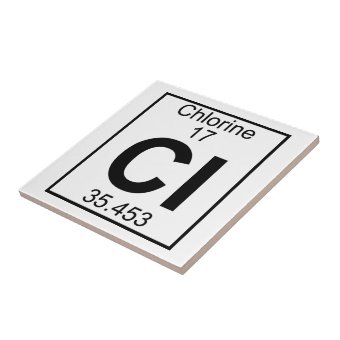 Element 017 - Cl - Chlorine (Full) Tile | Zazzle