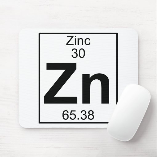 Element 030 - Zn - Zinc (Full) Mouse Pad | Zazzle