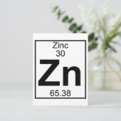Element 030 - Zn - Zinc (Full) Postcard | Zazzle