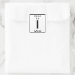 Element 053 - I - Iodine (Full) Square Sticker | Zazzle