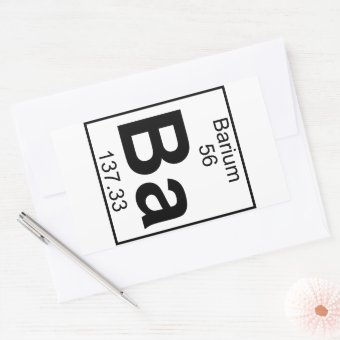 Element 056 - Ba - Barium (Full) Rectangular Sticker | Zazzle