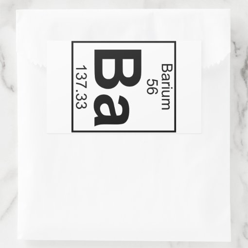 Element 056 - Ba - Barium (Full) Rectangular Sticker | Zazzle