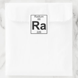 Element 088 - Ra - Radium (Full) Square Sticker | Zazzle
