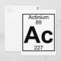 Element 089 - Ac - Actinium (Full) Postcard | Zazzle