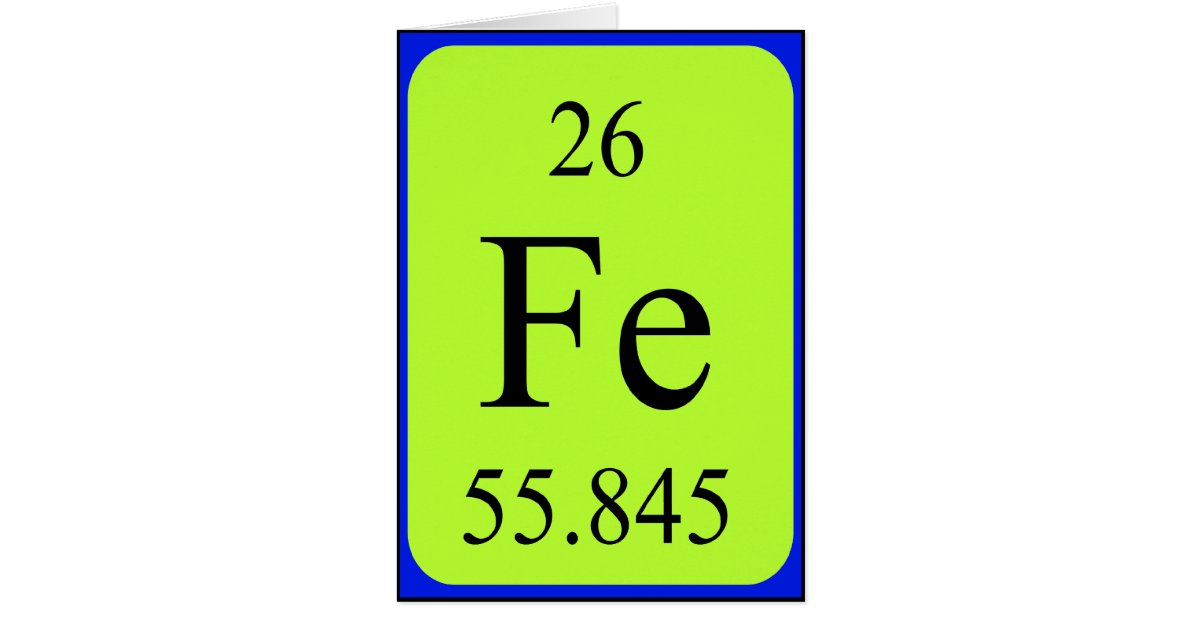 Element 26 card - Iron | Zazzle