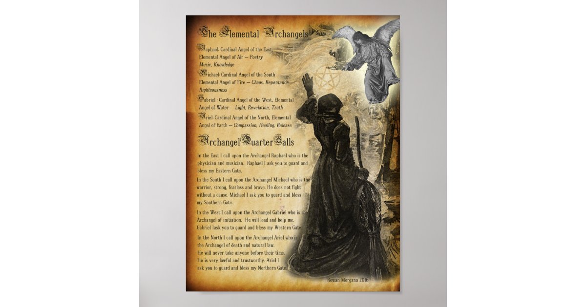 ELEMENTAL ARCHANGELS POSTER | Zazzle