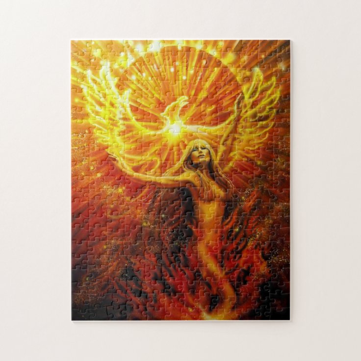 Elemental Collection - Fire - Phoenix Rising Jigsaw Puzzle | Zazzle