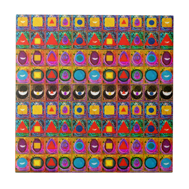 Elemental Symbols Pattern Meditation Aid Tattva Ceramic Tile | Zazzle