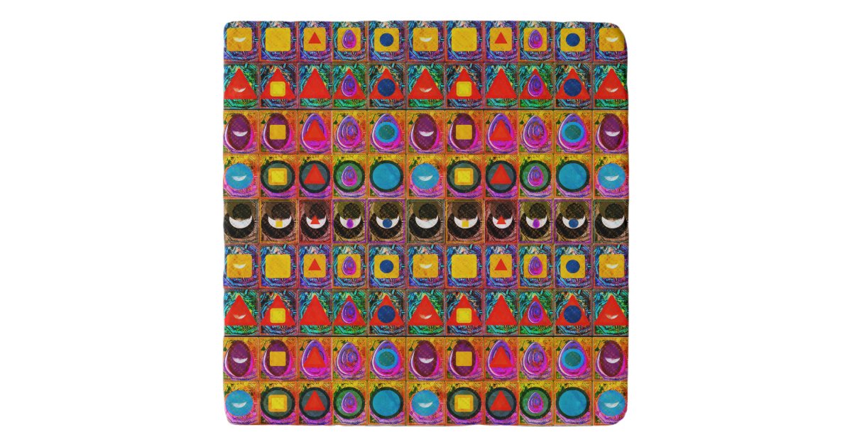 Elemental Symbols Pattern Meditation Aid Tattva Trivet | Zazzle