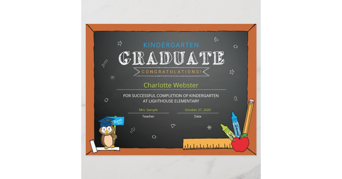 Elementary Graduate Award Template Certificate-1 | Zazzle