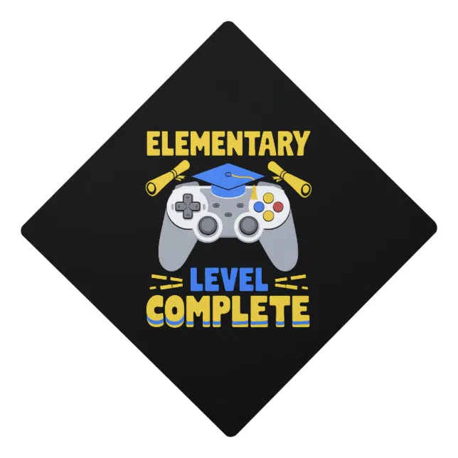 Elementary Level Complete Gaming Gamer Graduation Graduation Cap Topper ...