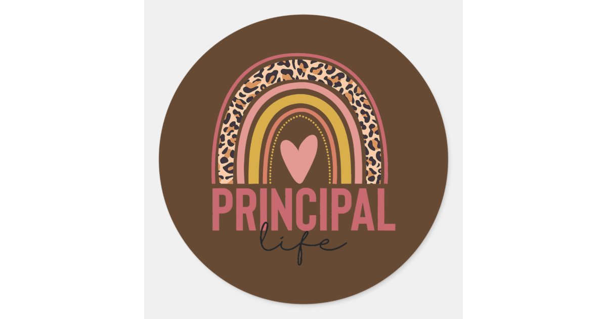 Elementary Principal Life Gift For Principal Classic Round Sticker | Zazzle