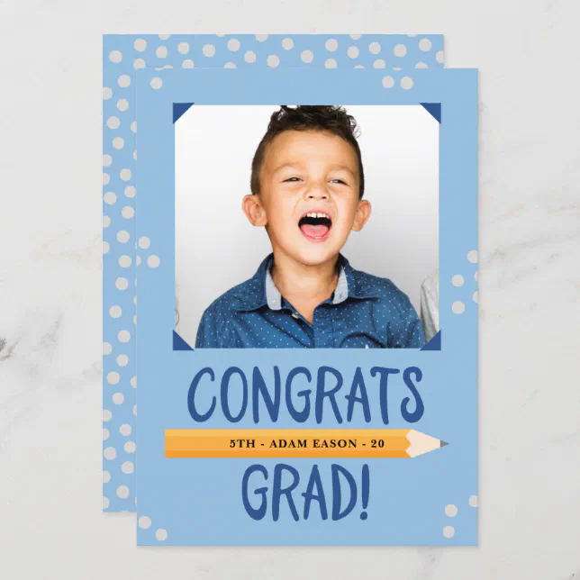 Elementary School Boy Graduation Invitation | Zazzle