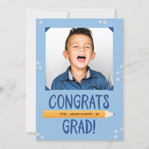 Elementary School Boy Graduation Invitation | Zazzle
