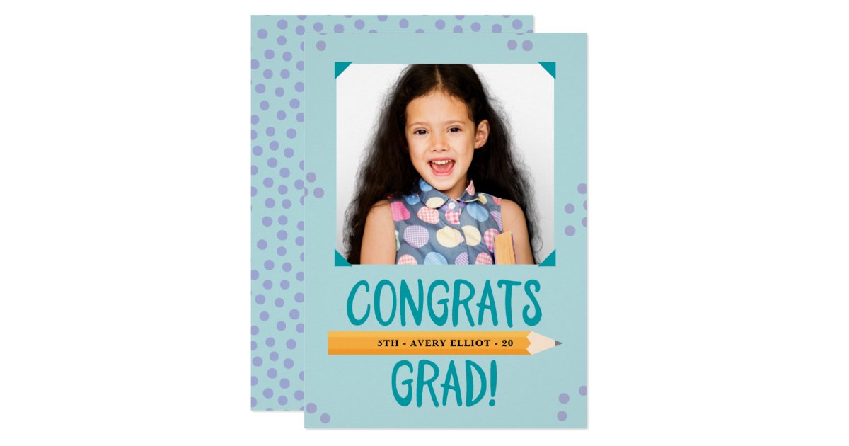 Elementary School Girl Graduation Invitation | Zazzle.com